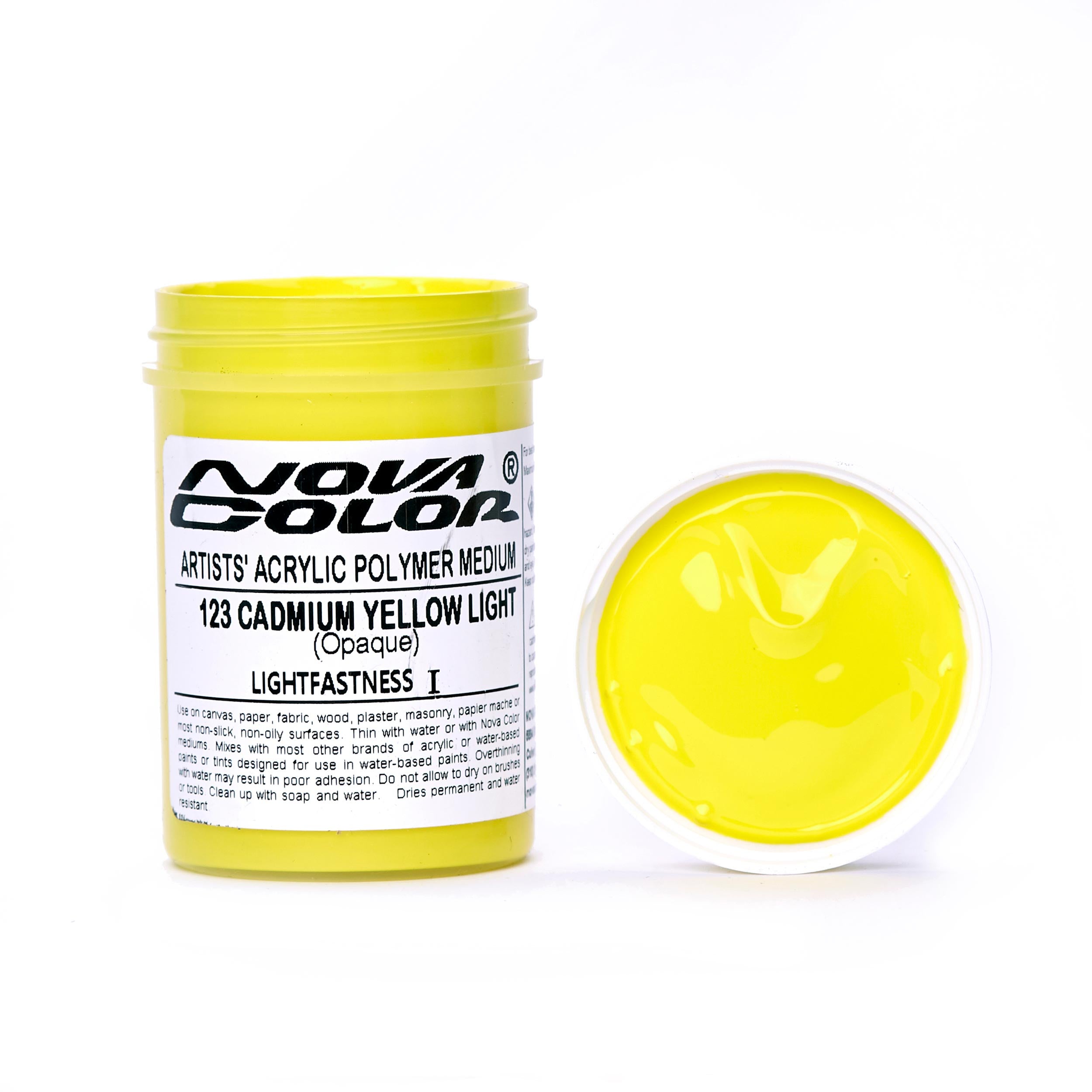 #123 Cadmium Yellow Acrylic Paint | Nova Color Paint