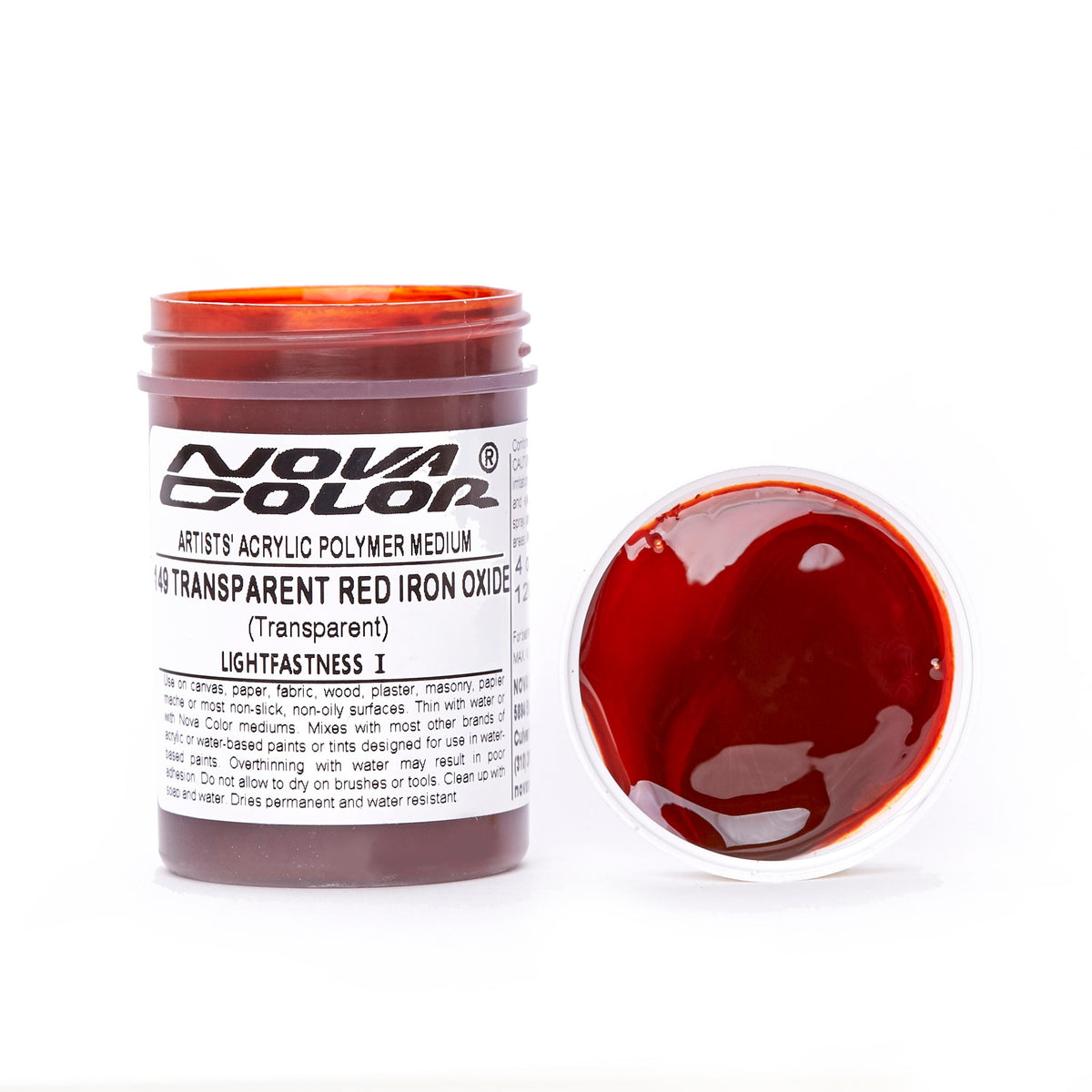 Buy Transparent Red Iron Oxide Acrylic Paint | Nova Color